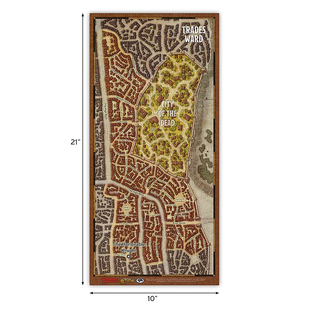 Gale Force Nine Dungeons & Dragons Waterdeep Dragon Heist Vinyl Map Set, Multi-Colored