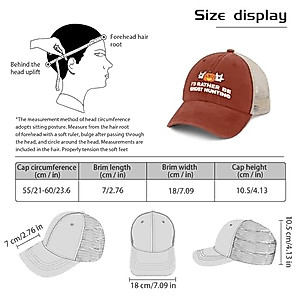 Dad Hat I'd Rather Be Ghost Hunting Trucker Hat Women Funny Mesh Hat for Summer Orange