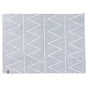 Lorena Canals USA Washable Rug Hippy Soft Blue, 4' x 5' 3"