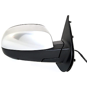 Kool Vue Left & Right Power Heated Mirrors Compatible With Chevrolet Silverado 1500 2007-2013 Manual Fold w/o Signal Light, Blind Spot, Memory, Puddle Lamp & Auto-Dimming Chrome New Body, Off Road Pkg