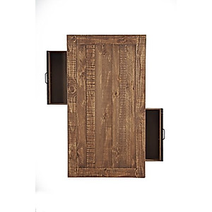 Martin Svensson Home Rustic Coffee Table, Antique Black and Honey Tobacco