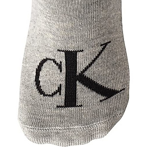 Calvin Klein Women's Socks - Comfort Cuff Sneaker Liner (6 Pack), Size 4-10, Grey Logo Assorted