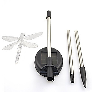 CST Lighting Pack of 2 Solar Color Changing LED Light Lawn Garden Yard Stakes-Dragonfly