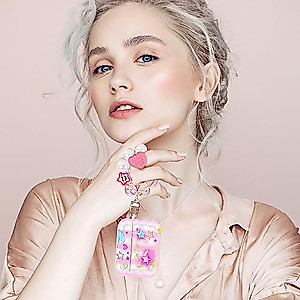 Cute AirPods Pro 2 Case with Love Pendant Colorful Round Bead Keychain, Glitter 3D Stars Design Soft Protective Cover Compatible with AirPods Pro 2nd Generation 2022 Case for Women and Girls