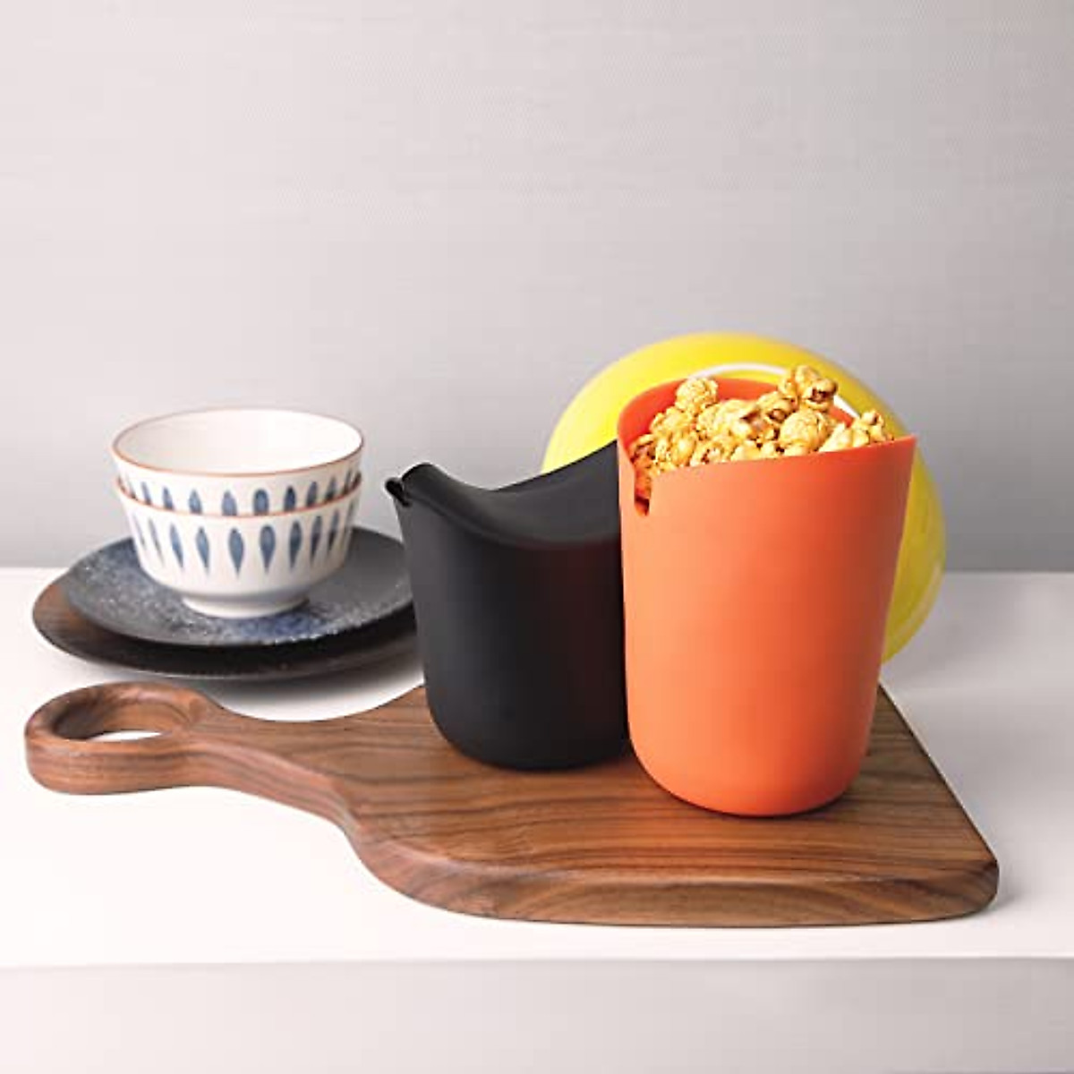 CloudyPeak Microwave Popcorn Maker Bowl Food Grade Silicone Popcorn Popper, BPA Free & Dishwasher Safe,2Pack