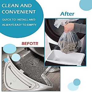 Lisyee 120 Count Waste Drawer Liners Bags Compatible with All Litter Box Robot Models, 9-11 Gallons Litter Box Liners