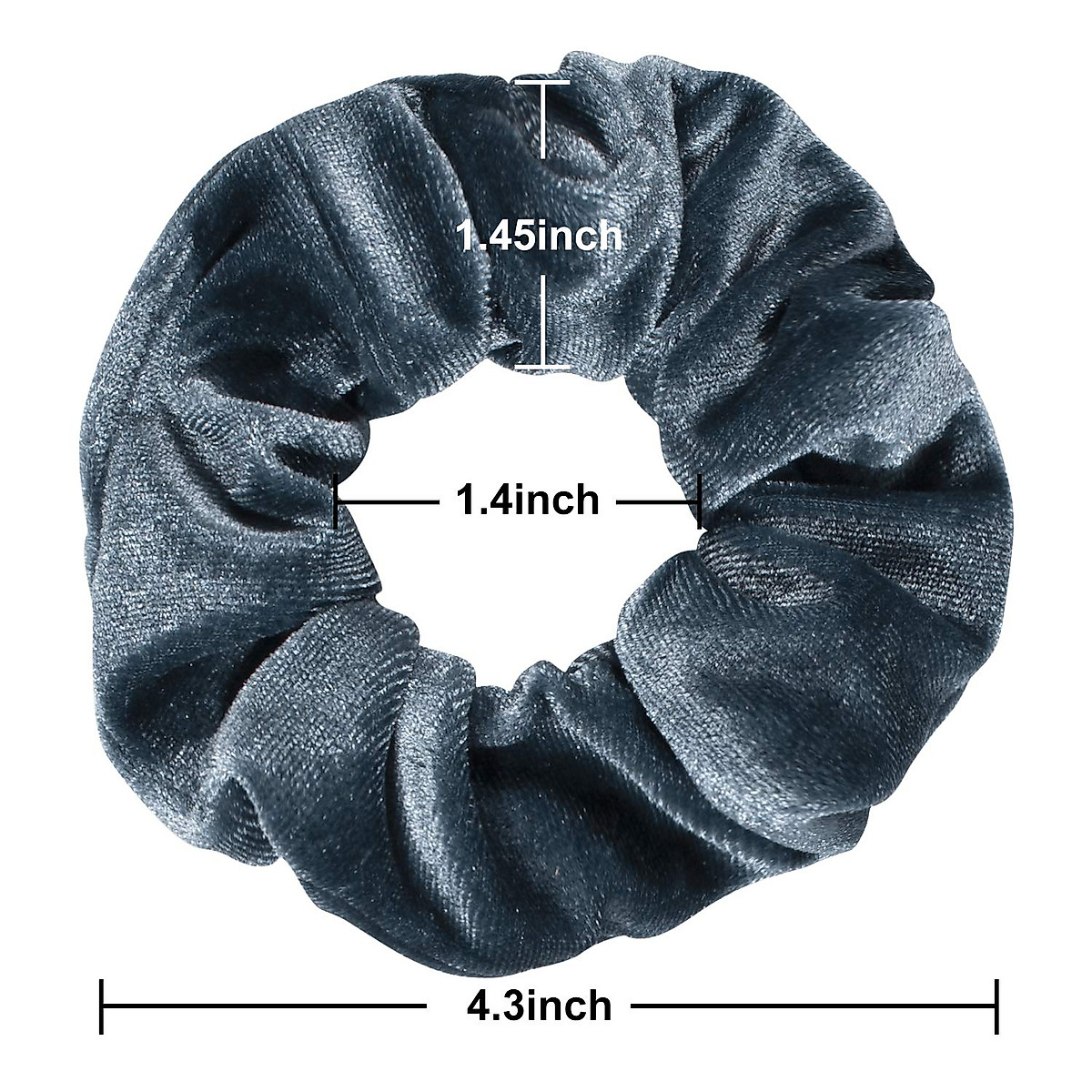 Whaline 12Pcs Blue Gray Theme Hair Scrunchies Velvet Elastics Scrunchy Bobbles Soft Hair Bands Hair Ties Hair Accessories for Girls, Women