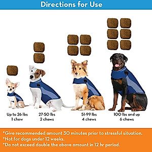 ThunderWunders Dog Calming Chews | Thiamine, L-Tryptophan, Melatonin and Ginger | Can Help Relieve Stress from Separation, Storms, Fireworks & Travel (180 Count)