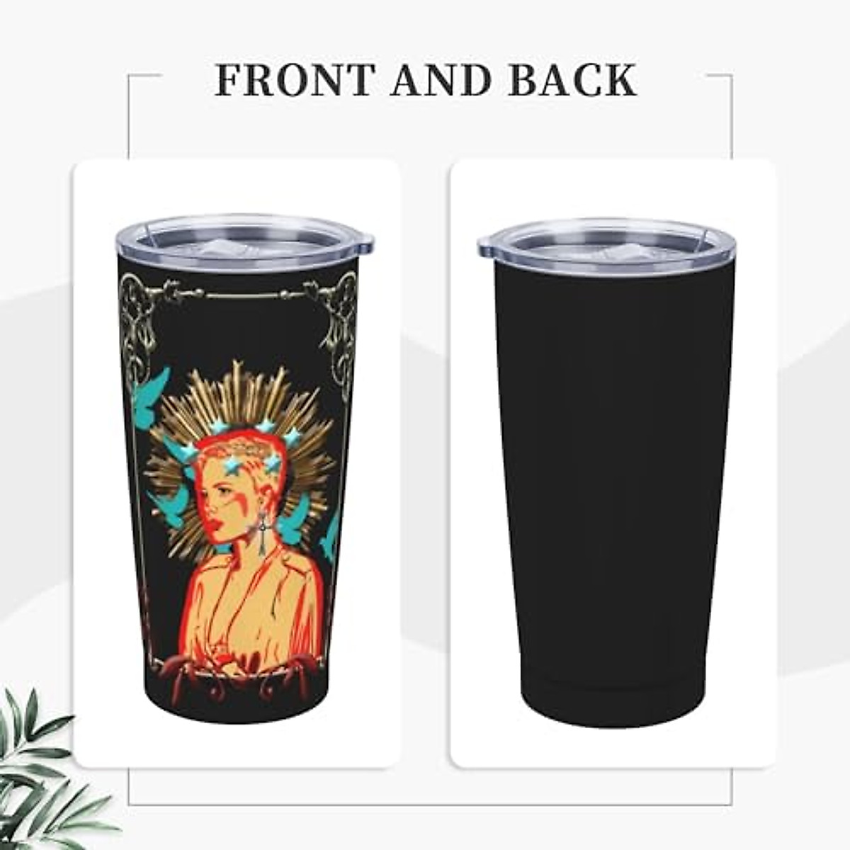 HIKTIEK Halseys Stainless Steel Insulated Car Sippy Cup With Lid Travel Mug for Cold Hot 20 oz