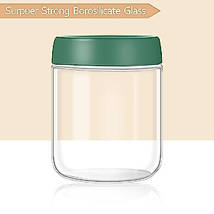 CHEODIN 2 Pack Overnight Oats Containers with lids, 16 oz Extra Thick Overnight Oats Glass Jars for Milk, Cereal, Fruit, Large Capacity Wide Mouth Leak Proof Storage.