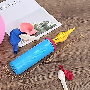 Miliocry Balloon Pump Hand Held, Two-Way Dual Action Inflator Air Pump Compressor for Balloons 2 Pack