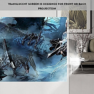 Projector Screen,Projector Curtain Rear Projection Screen 60-120 Inch Portable Foldable White Projector Curtain Screen 16:9 Indoor/Outdoor Movie Theater Open-air Cinema (100inch)