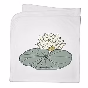 Azeeda 'Lilly pad' Cotton Baby Blanket/Shawl (BY00028125)