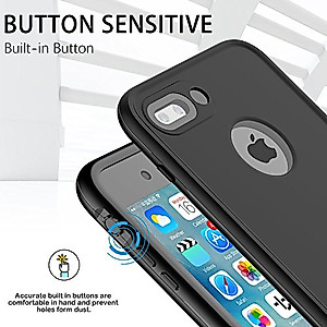 LOVE BEIDI iPhone 8 Plus & 7 Plus Waterproof Case - Underwater Snowproof Dirtproof Shockproof Cover Black/Gray