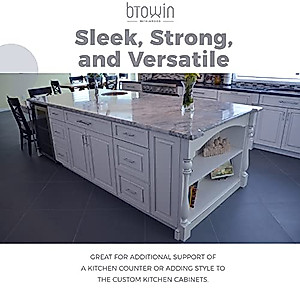 35 1/2-inch H 3 1/2-inch W 3 1/2-inch D Cabinet Columns, Btowin 2Pcs Unfinished Tapered Rubberwood Replacement Island Legs for Large Dining Table & Kitchen Table