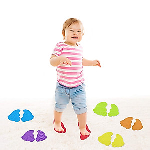 Outus 48 Pieces Carpet Feet Spots, Sit Foot Spots, Line up Spots for Classroom Floor, Carpet Markers for Teacher Supplies Classroom Rug, School Decoration (Classic)