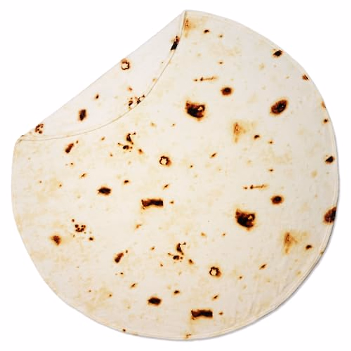 Excervent Tortilla Burritos Wrap Blanket for Adults and Kids, 290 GSM Double Sided Funny Realistic Food Blanket, Novelty Tortilla Blanket, Super Soft Taco Flannel Throw Blanket, 47 inch Beige