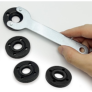 9Pcs Angle Grinder Nuts，1 Angle Grinder Wrench with 8 Angle Grinder Flange Nuts - Compatible with Dewalt, Bosch, Ryobi, Metabo Grinders