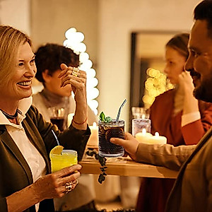 Cocktail Glasses Vintage Drinking Glasses - 13 OZ Hobnail Glassware with Straw Set of 6 - Bubble Cocktail Glass Raindrops Beaded Glassware Romantic Water Glasses Suit for Cocktail Whiskey Juice