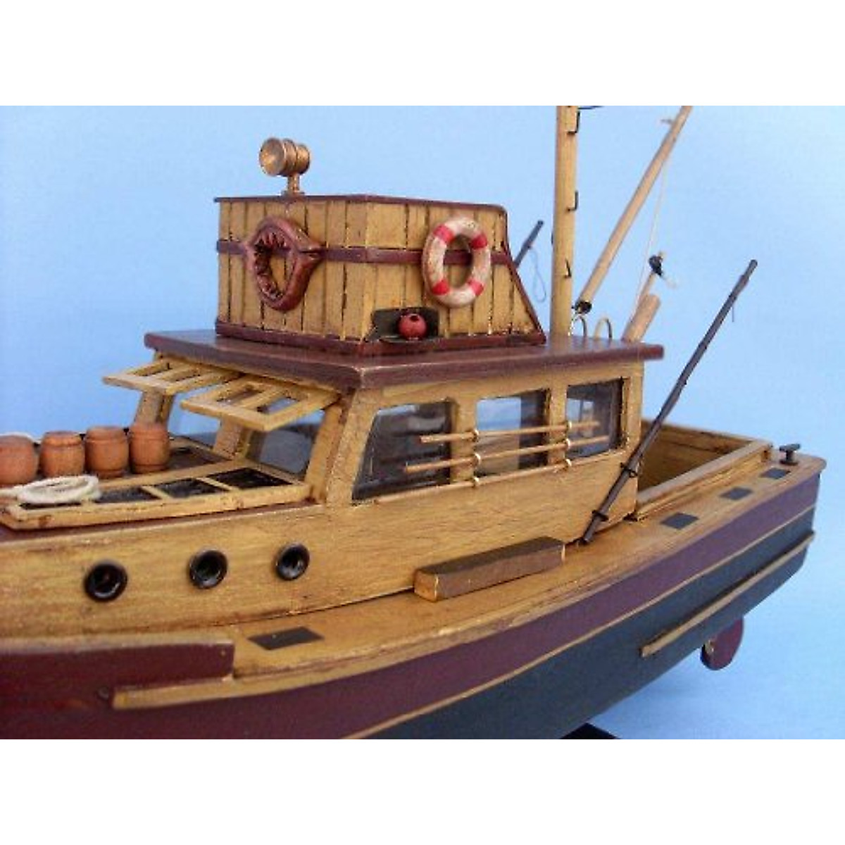 Hampton Nautical "Jaws" Orca Model Fishing Boat - Fully Assembled (Not a Kit) , brown