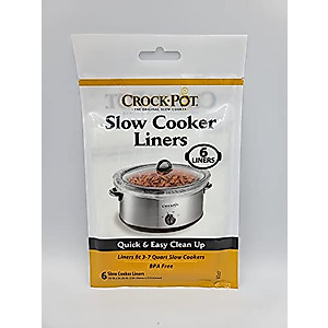 3-7 Quart Premium Crock Pot Slow Cooker Liners 13 IN X 20 IN (Total of 12 with 2 Packages of 6 Each)