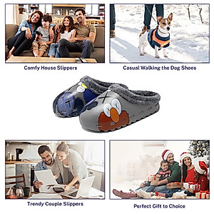 Mukinrch Slippers for Women Men House Slippers, Furry Slides House Shoes EVA Waterproof Soft Plush Bedroom Clogs Indoor Outdoor Slippers