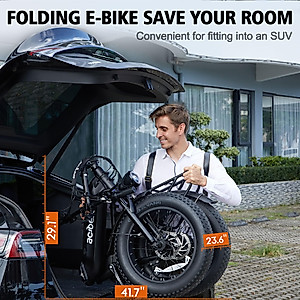 ACTBEST Electric Bike for Adults, 20" X4 Fat Tire Ebikes with Peak 1000W Brushless Motor, 648Wh Removable Battery, Step-Thru E Bicycle Bike up to 28MPH, 7-Speed, Knight