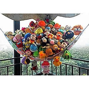 Titao Toy Hammock For Stuffed Animals And Toy Organizer Storage Net Is Durable, Easy To Install, Large, 2 Piece