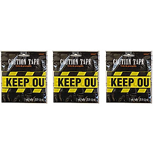 Decorative 20ft Halloween Caution Tape (Pack of 3)