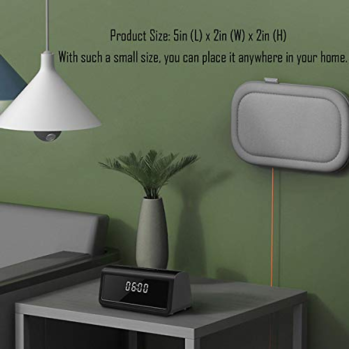 WAYMOON 4K Hidden Spy Camera Wireless Hidden WiFi Clock Camera Home Security Nanny Camera with Night Vision,160 Ultra Wide Angle,Motion Detection