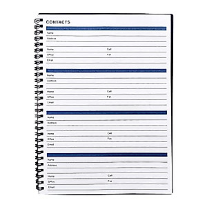 UtyTrees Calendar 2023 Planner - January 2023 - June 2024 Calendar Planner, 7.6" x 10.2", A4 2023 Calendar Planner, 18 Month Planner, with Double-Sided Storage Pocket, Premium Thick Paper, Black