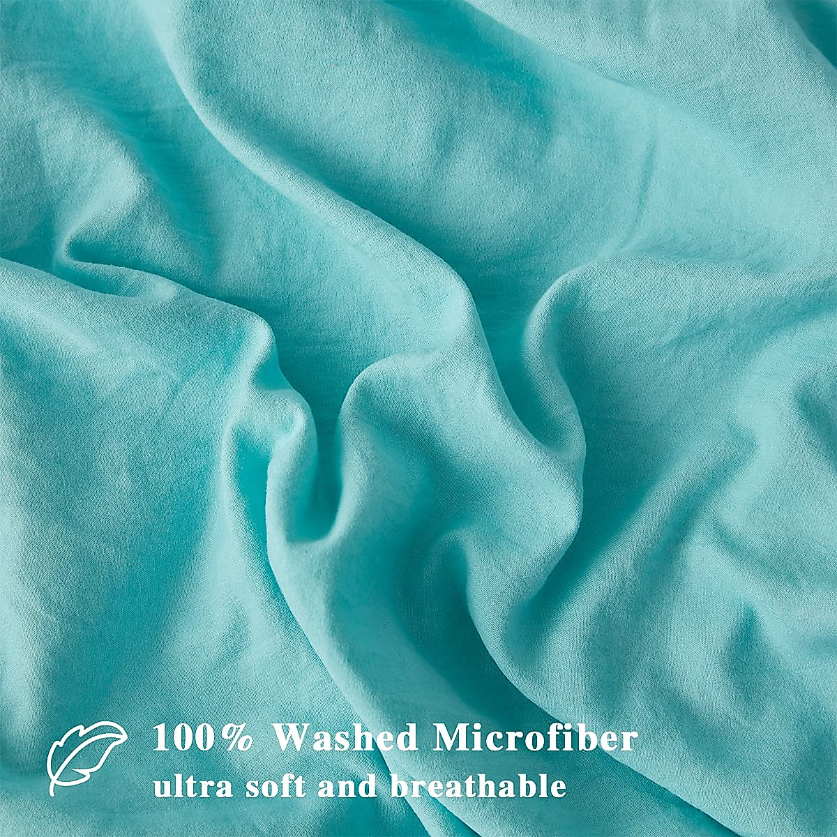 SunStyle Home Twin Size Duvet Cover Set with Buttons Closure Navy Blue, 2 Pieces Solid Color Ultra Soft Skin-Friendly Comforter Cover Set (1 Duvet Cover +1 Pillowcase)