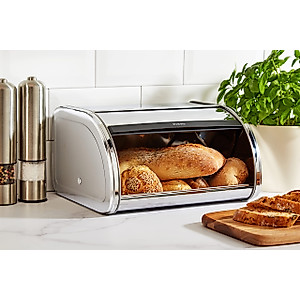 Brabantia 339585 Roll-Top Stainless-Steel Bread Box