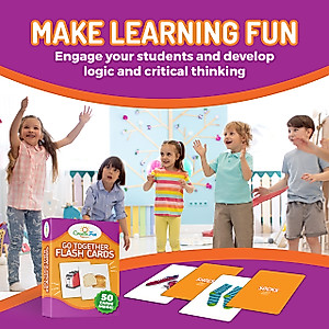 Go Together Flash Cards | 50 Matching Language Development Educational Photo Cards | with 7 Starter Learning Games | for Parents, The Classroom, Toddler Learning Activities & Speech Therapy Materials