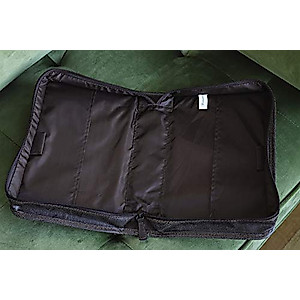 Aviator Bible Cover for Men, Zippered, with Handle, Leather Look, Brown, Extra Large