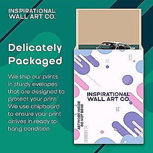 Inspirational Wall Art Co. - White | Porsche Car Poster - Car Posters for Boys Room - Car Wall Decor - Car Room Decor - Car Posters for Men | 11x14 Inches Unframed