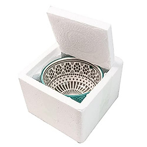 VAHIGCY Yarn Ball Holder Bowl | Round Ceramic Yarn Storage Bowl for Crocheting,Knitting Bowl Yarn Holder with Hole, Yarn Organizer Skein Bowl for Wool Balls Storage