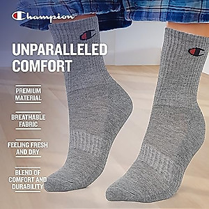 Champion Boys Socks and Girls Socks 12 Pair Crew Low Cut No Show Ankle Quarter Socks for Girls
