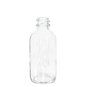 (Pack of 80) 2 oz. Clear Boston Round with Black Treatment Pump