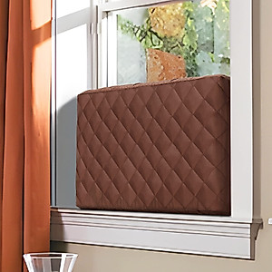 KylinLucky Indoor Air Conditioner Cover AC Cover for Inside Window Unit 21 x 15 x 3.5 inches(L x H x D),Brown