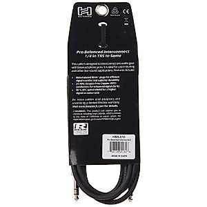Hosa HSS-010 REAN 1/4" TRS to REAN 1/4" TRS Pro Balanced Interconnect, 10 Feet, Speaker
