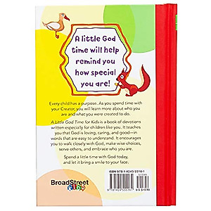 A Little God Time for Kids: 365 Daily Devotions (Hardcover)– Motivational Devotionals for Kids Ages 4-7, Perfect Gift for Children, Birthdays, Communion, and More