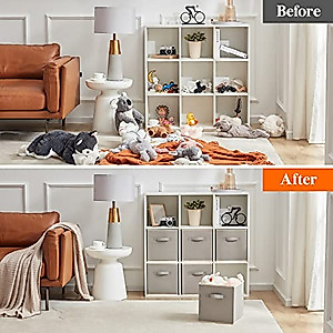 Lifewit 6 Pack Grey Storage Cubes, Bundle with 6 Pack Light Grey Storage Cubes, Medium