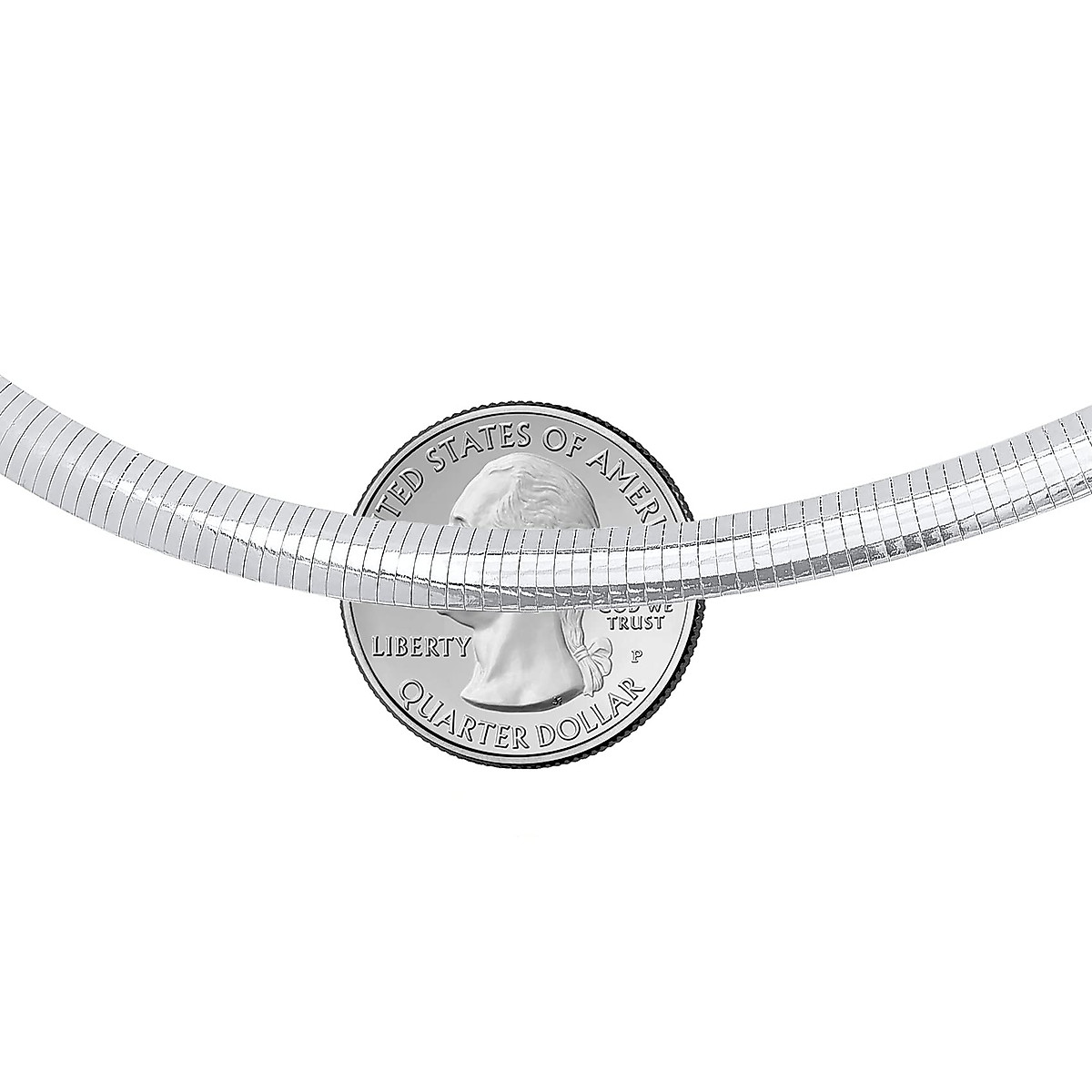 Savlano 925 Sterling Silver 6MM Italian Solid Flat Omega Chain Necklace for Women - Made in Italy Comes With a Gift Box (16)