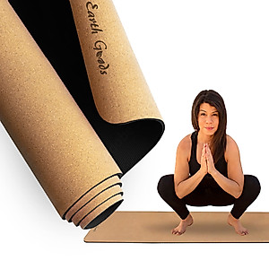 Earth Goods - Premium Eco Cork Yoga Mats - All Natural Yoga Mat Non Slip Eco Rubber & Native Cork Mat with Moisture-Resistant and Fit for Versatile Workout, 5mm x 72 inches x 24 inches