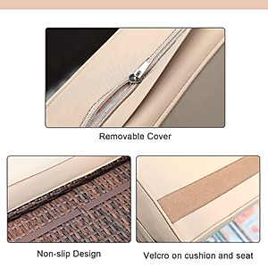 Super Patio Outdoor Patio Furniture Set, 5pc PE Wicker Rattan Sectional Furniture Set with Cushions and Coffee Table, Brown