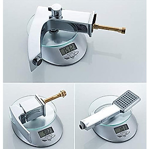 RONPOTY Kitchen Taps Bathtub Faucet Chrome Bathroom Tub Faucet Rainfall Bath Tub Taps Shower Mixer Tap Shower Faucet Set