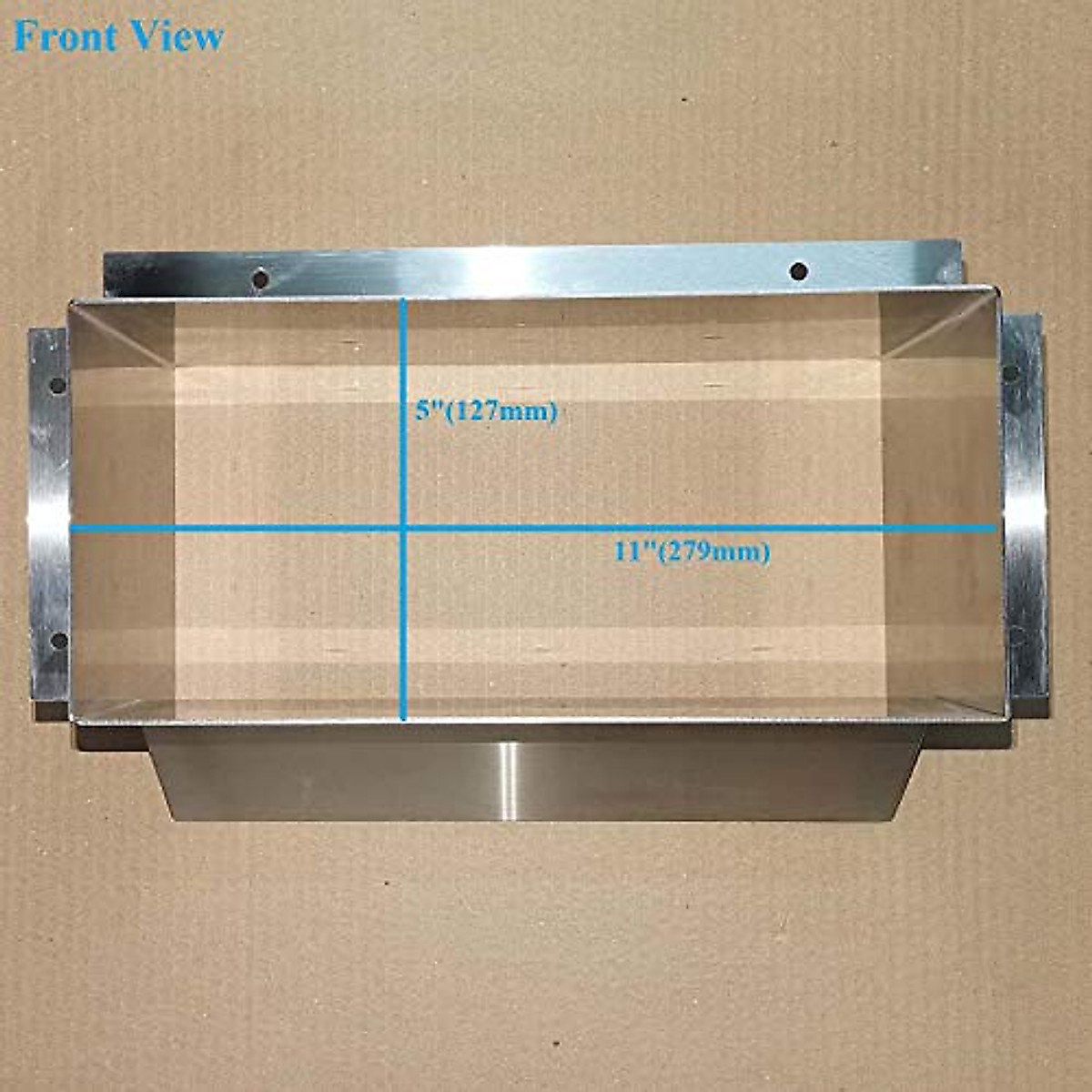 304 Stainless Steel Wall Mount Rectangle Open Rubbish Garbage Waste Trash Chute