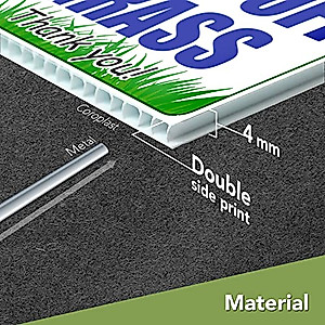 3 PC Keep Off Grass Sign with Stake - 8 x 12 Double Sided Coroplast Do Not Walk on Grass Sign - Keep Dogs Off Lawn - Stay Off Grass Signs for Yard 1