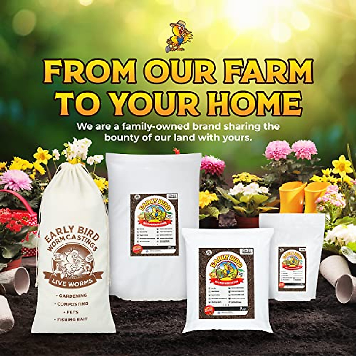 100% Pure Worm Castings Rich in Micro Nutrients - Odor Free Organic Plant Fertilizer for Indoor/Outdoor Use - Helps Reduce Soil Compaction, Improve Soil Aeration, Increase Water Retention, and More